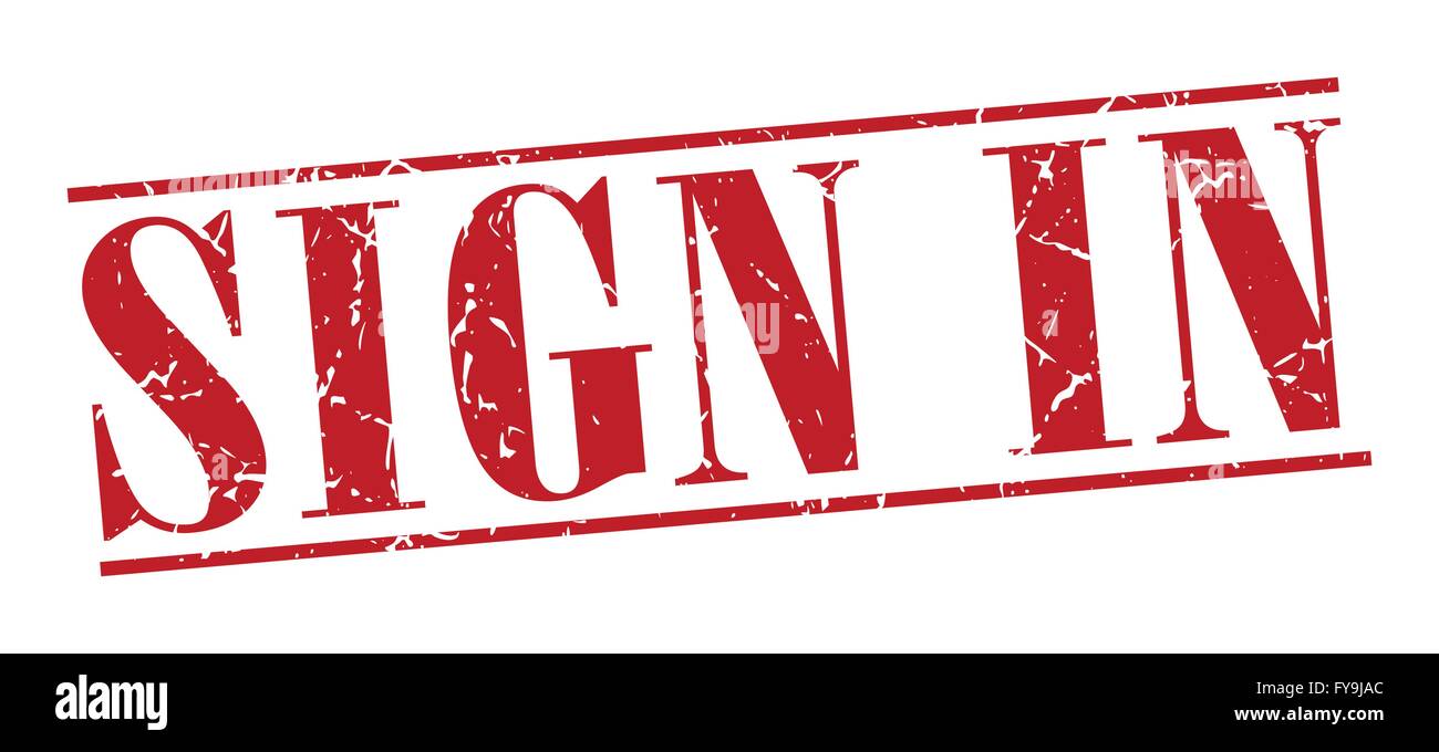 sign in red grunge vintage stamp isolated on white background Stock ...