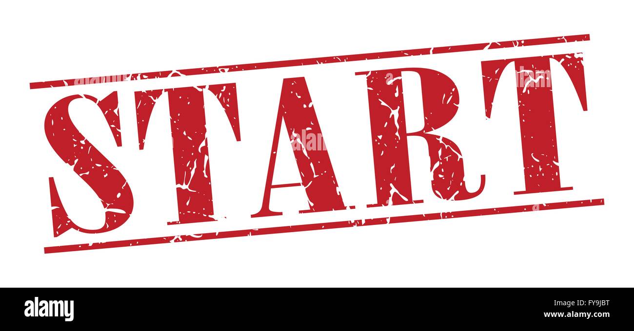 start red grunge vintage stamp isolated on white background Stock ...