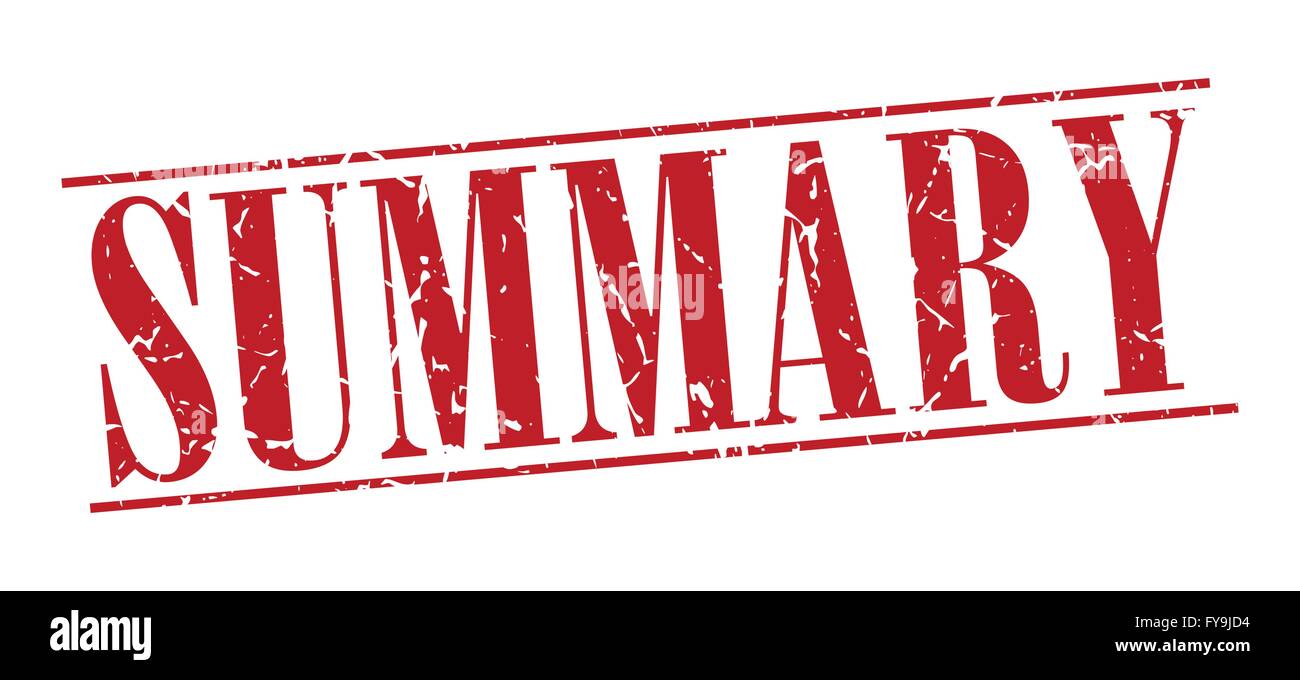 summary red grunge vintage stamp isolated on white background Stock ...