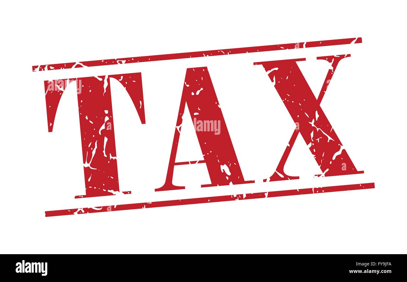 tax red grunge vintage stamp isolated on white background Stock Vector ...