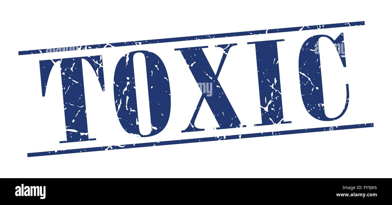 toxic blue grunge vintage stamp isolated on white background Stock ...