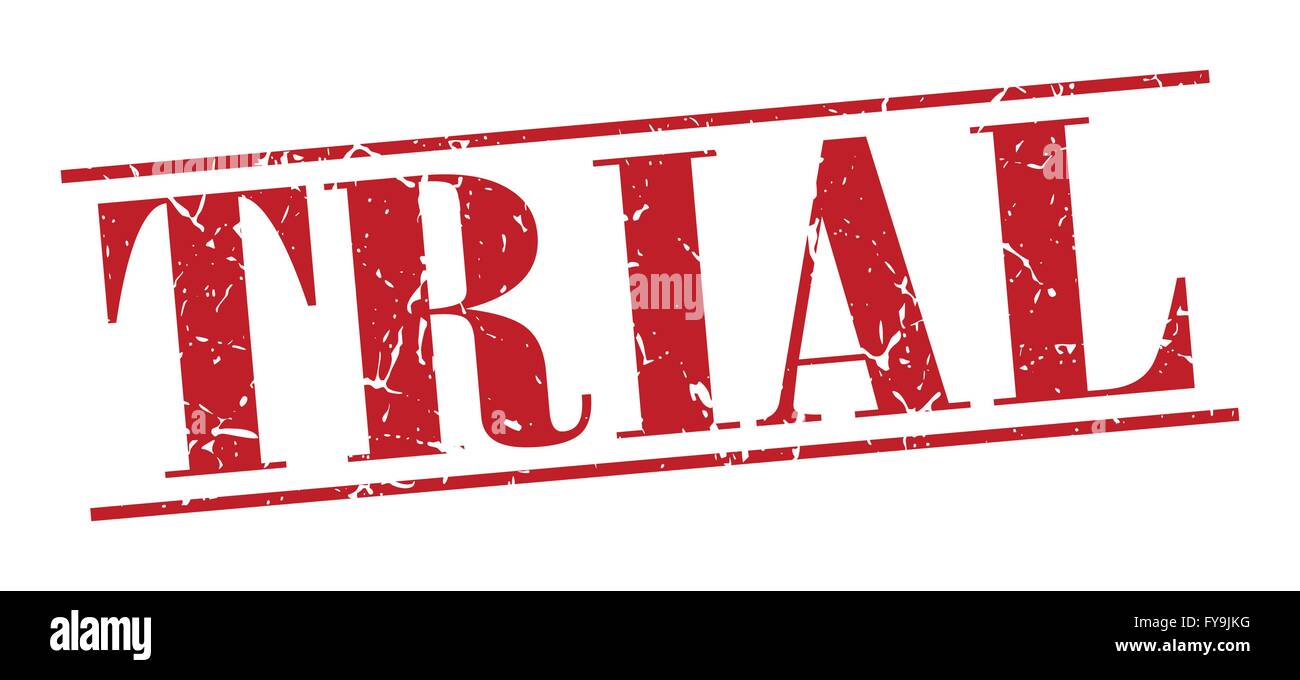 trial red grunge vintage stamp isolated on white background Stock ...