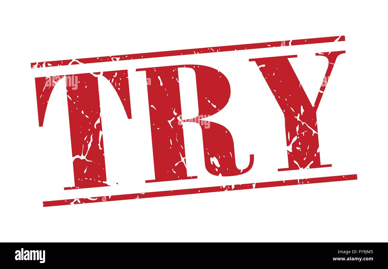 try red grunge vintage stamp isolated on white background Stock Vector ...