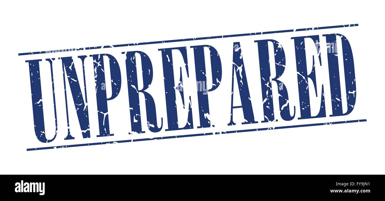 unprepared blue grunge vintage stamp isolated on white background Stock ...