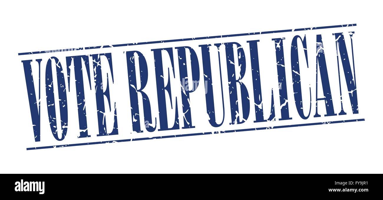 vote republican blue grunge vintage stamp isolated on white background ...