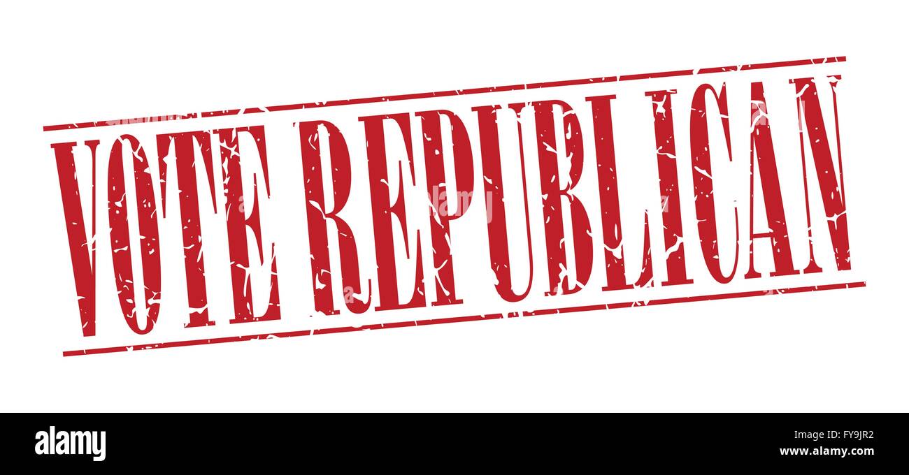 vote republican red grunge vintage stamp isolated on white background ...