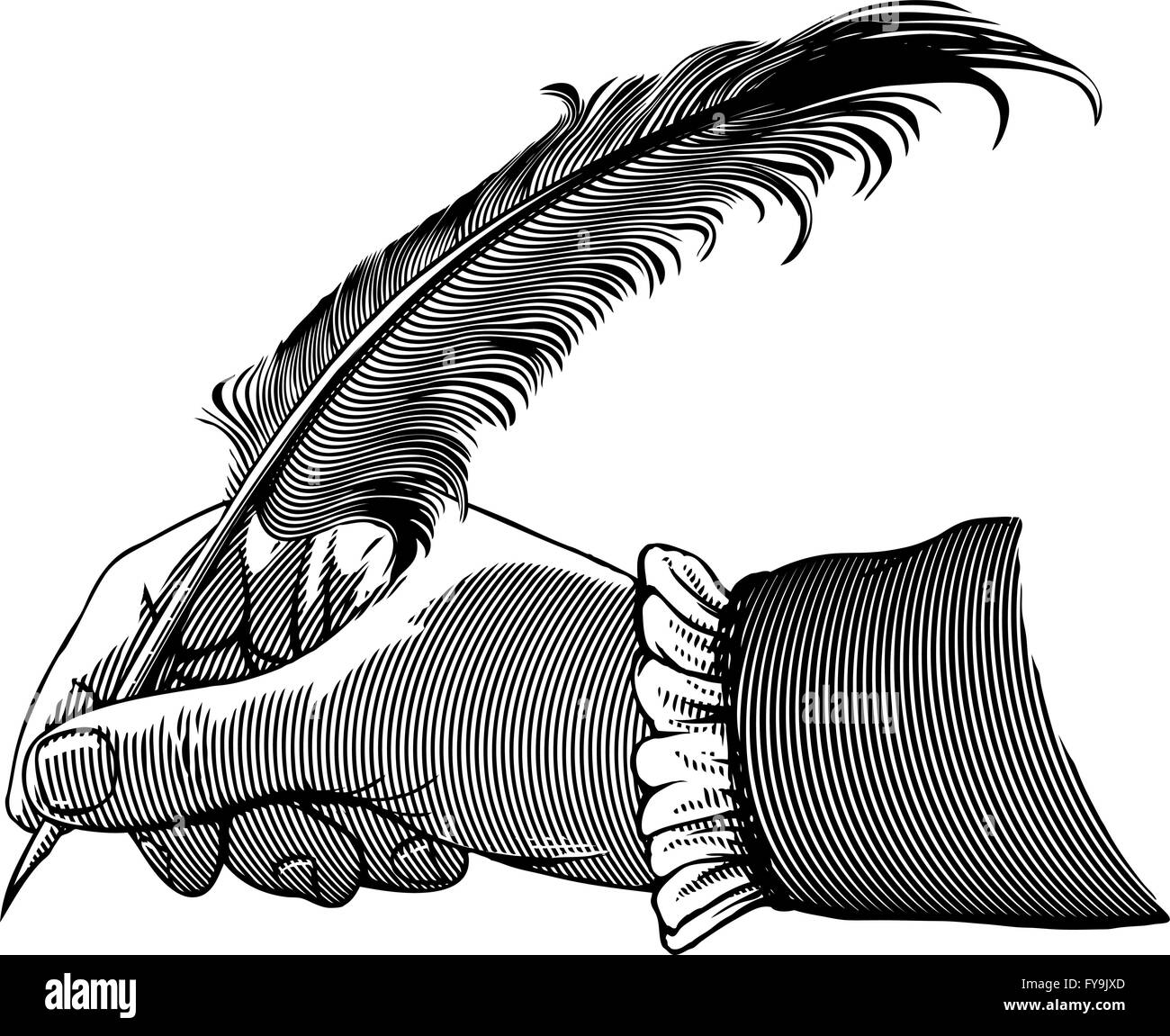 Old paper writing hand Cut Out Stock Images & Pictures - Alamy