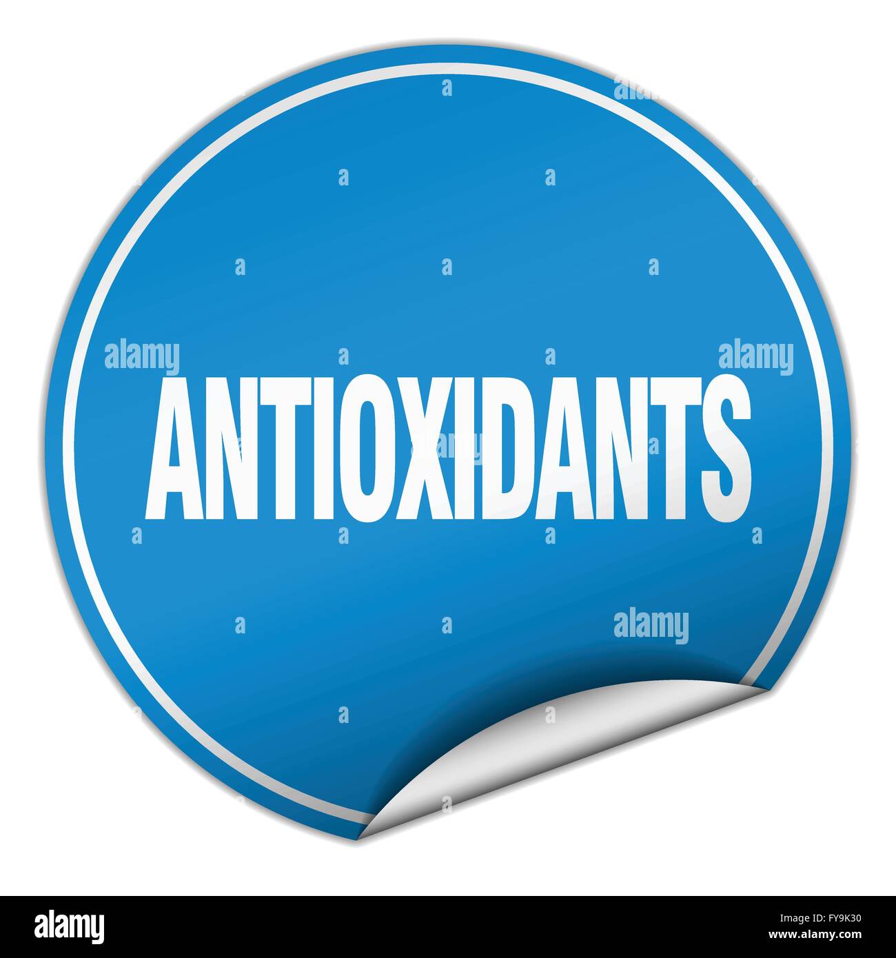 antioxidants round blue sticker isolated on white Stock Vector Image ...