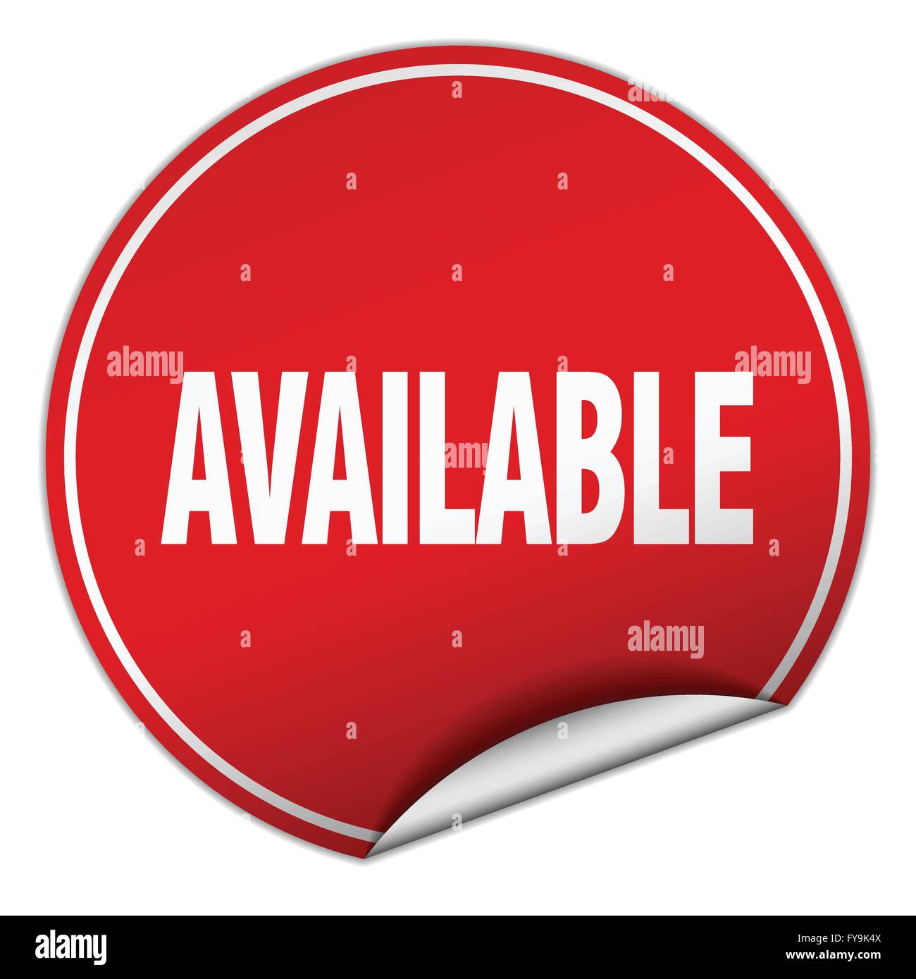 available round red sticker isolated on white Stock Vector Image & Art ...