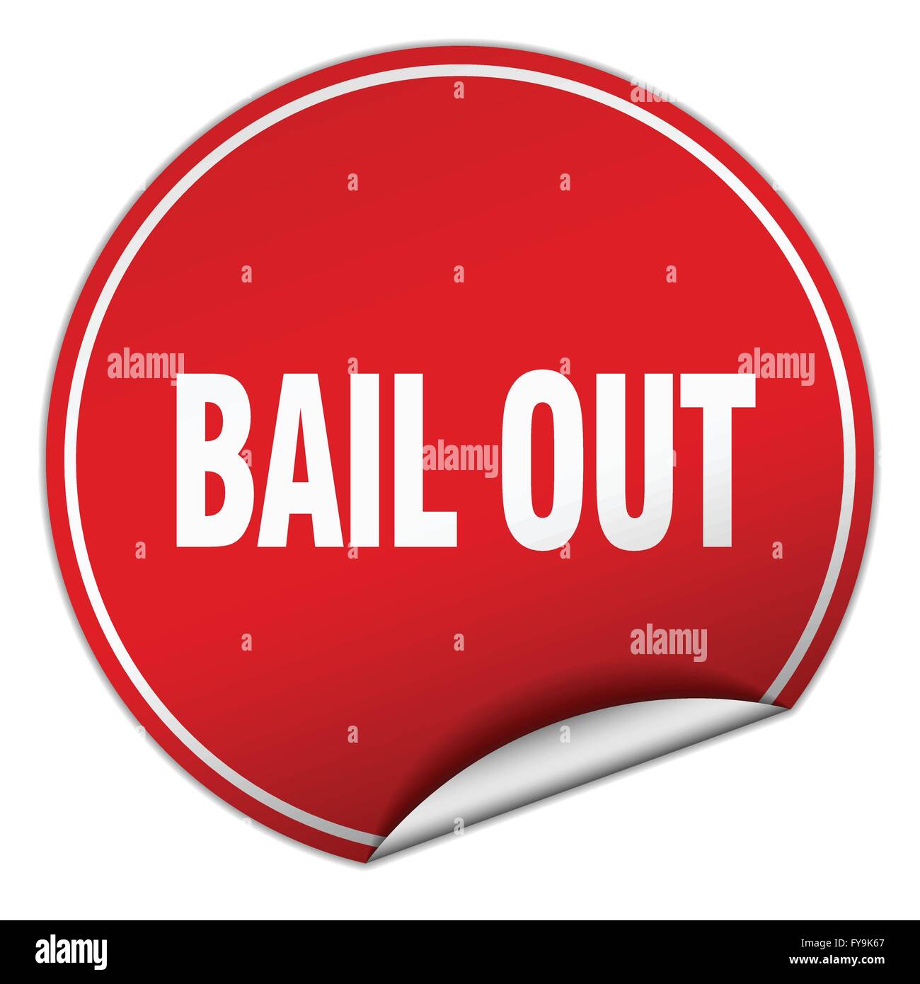 bail out round red sticker isolated on white Stock Vector Image & Art ...