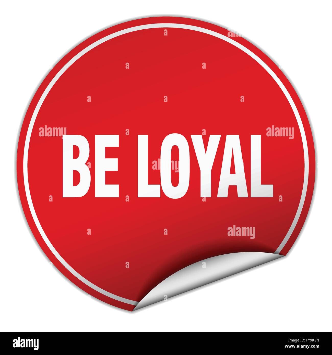 be loyal round red sticker isolated on white Stock Vector Image & Art ...