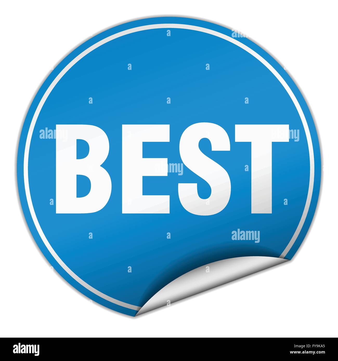 best round blue sticker isolated on white Stock Vector Image & Art - Alamy