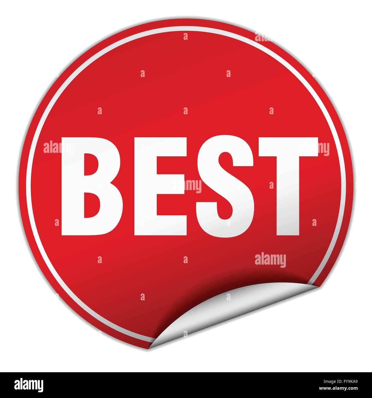 best round red sticker isolated on white Stock Vector Image & Art - Alamy