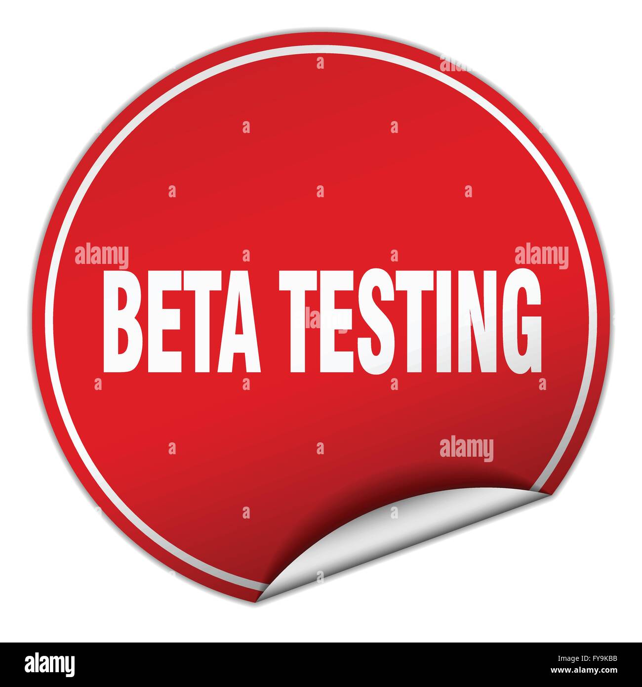 beta testing round red sticker isolated on white Stock Vector Image ...