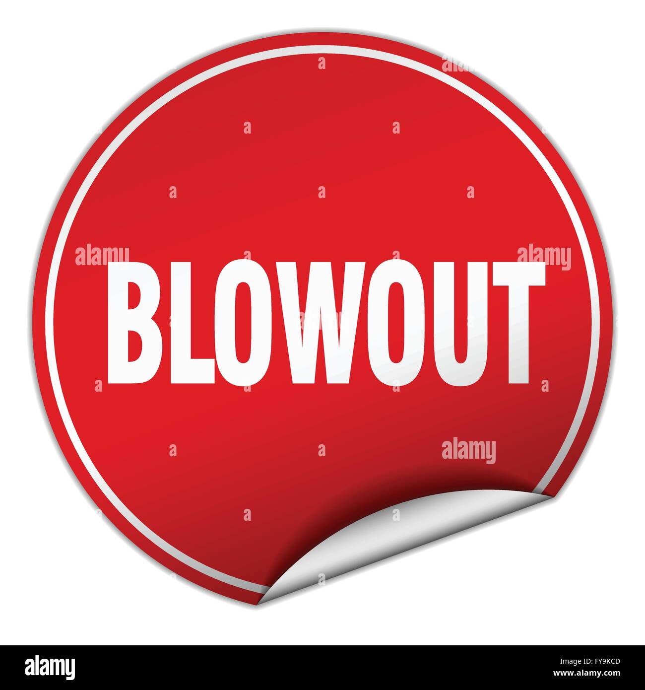 blowout round red sticker isolated on white Stock Vector Image & Art ...