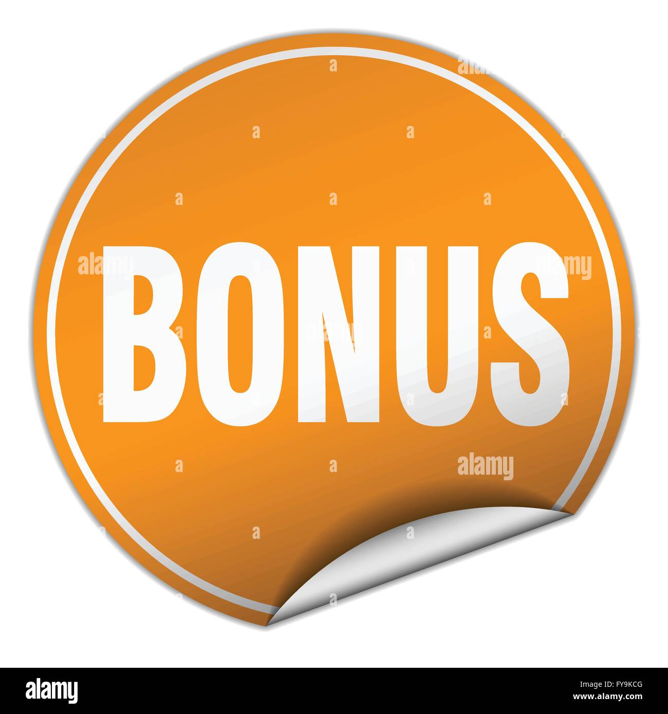 bonus round orange sticker isolated on white Stock Vector Image & Art ...
