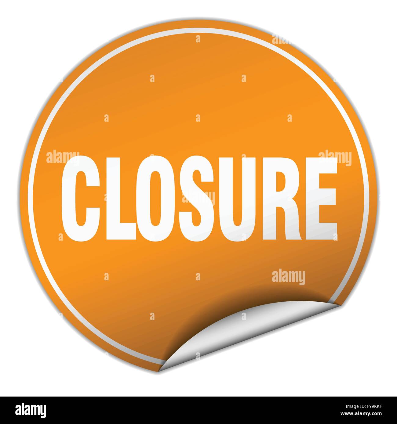 closure round orange sticker isolated on white Stock Vector Image & Art ...