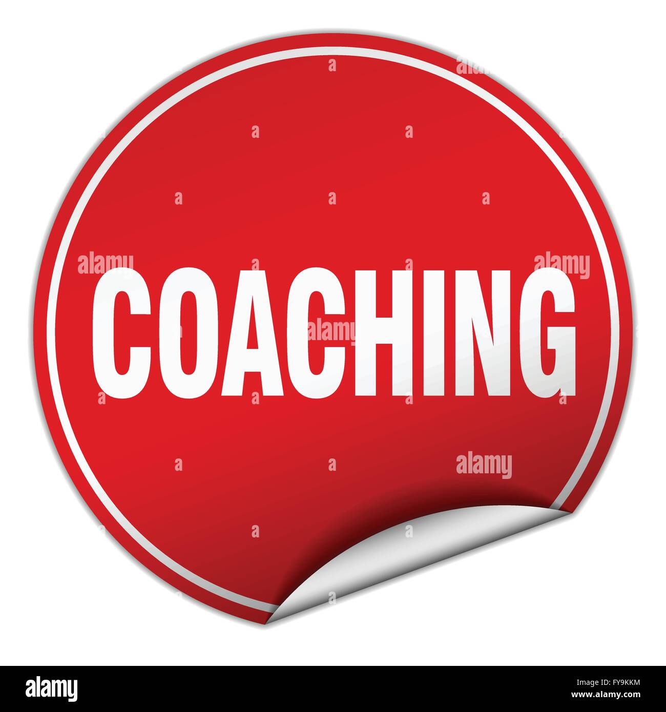 coaching round red sticker isolated on white Stock Vector Image & Art ...