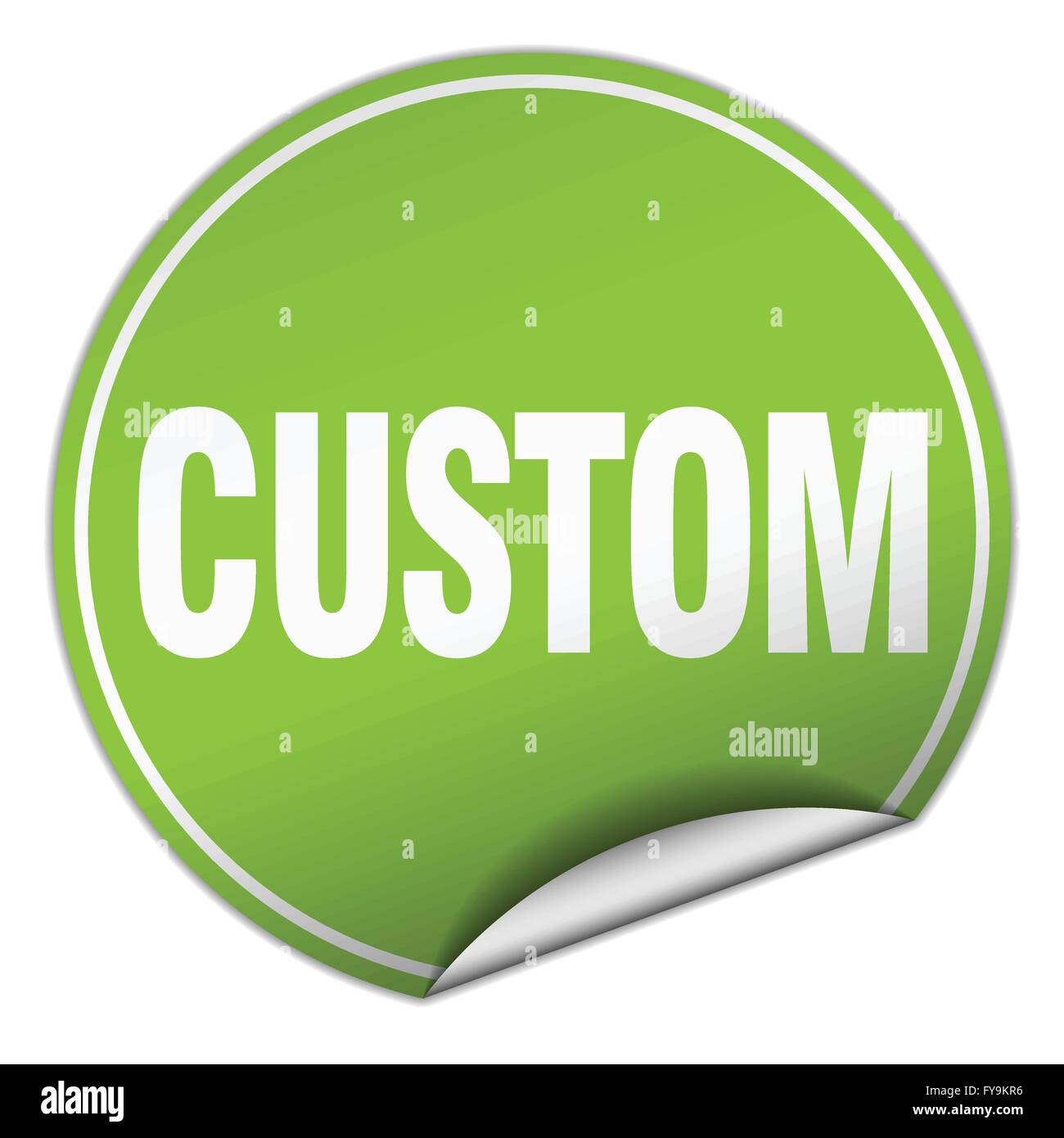 custom round green sticker isolated on white Stock Vector Image & Art ...