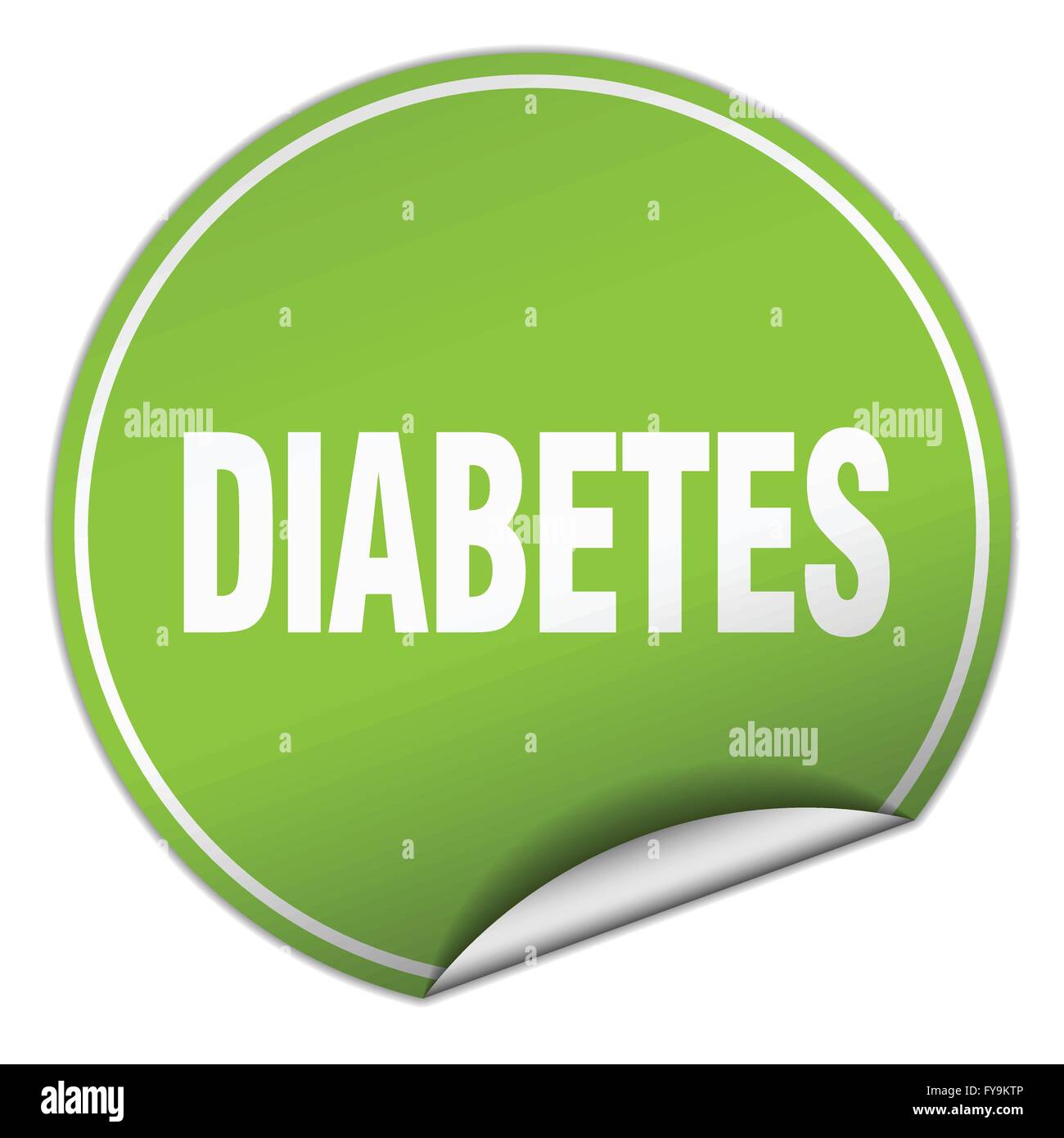 diabetes round green sticker isolated on white Stock Vector Image & Art ...