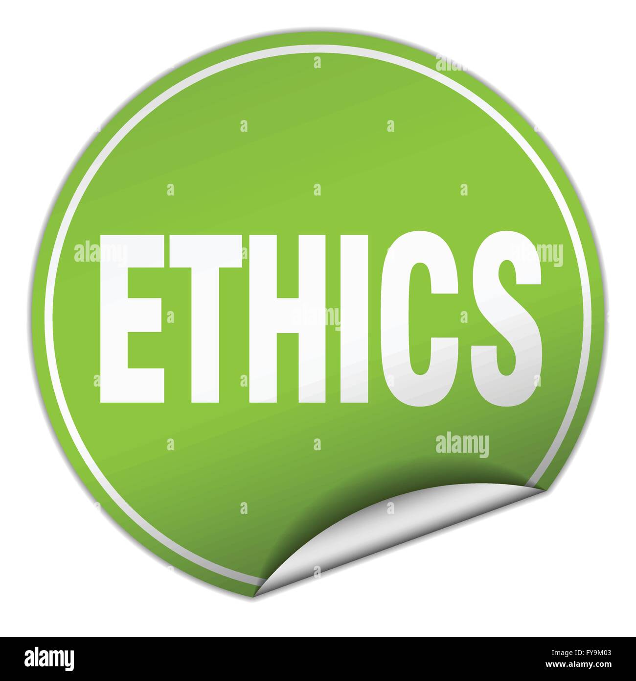ethics round green sticker isolated on white Stock Vector Image & Art ...