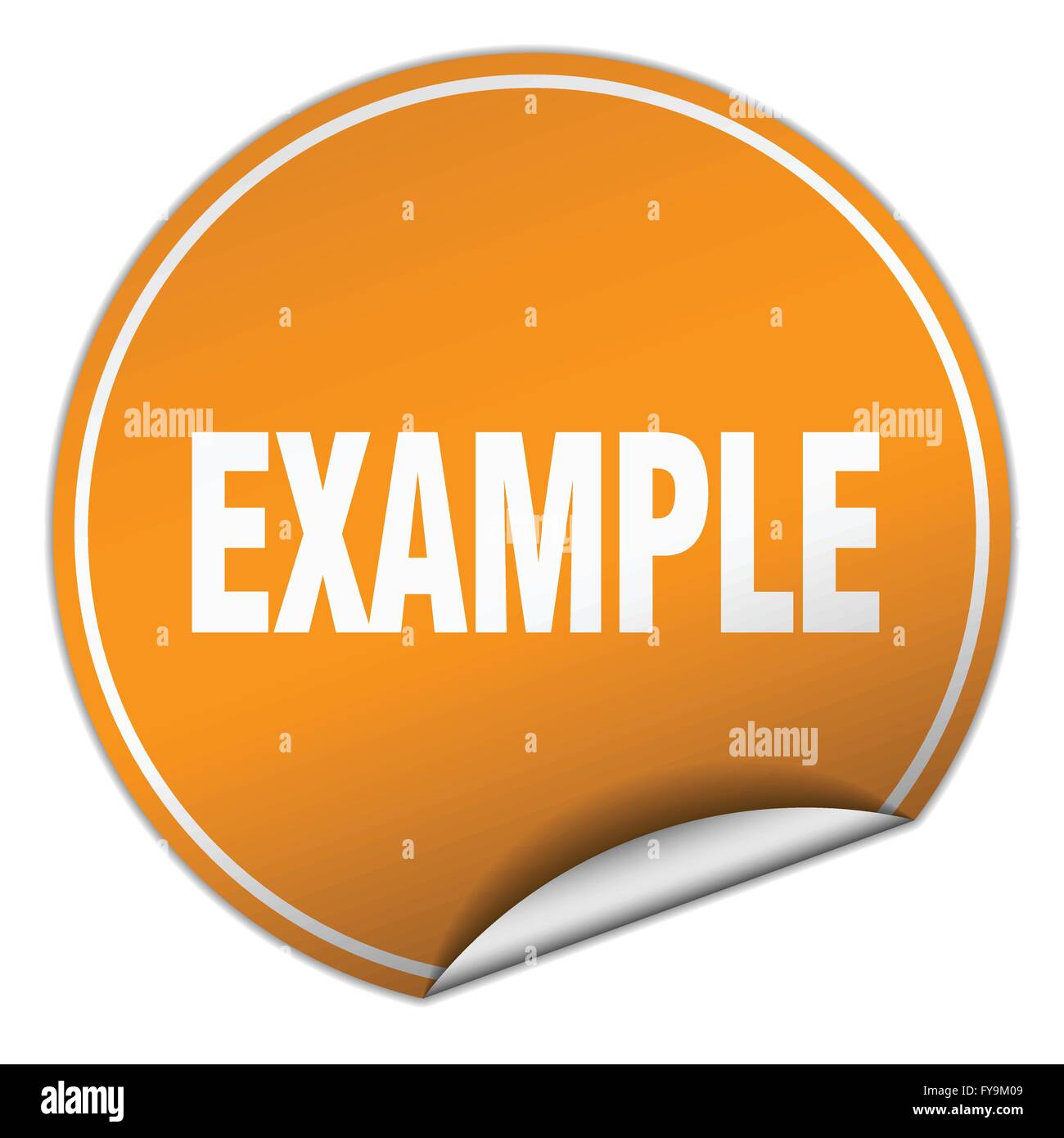 example round orange sticker isolated on white Stock Vector Image & Art ...
