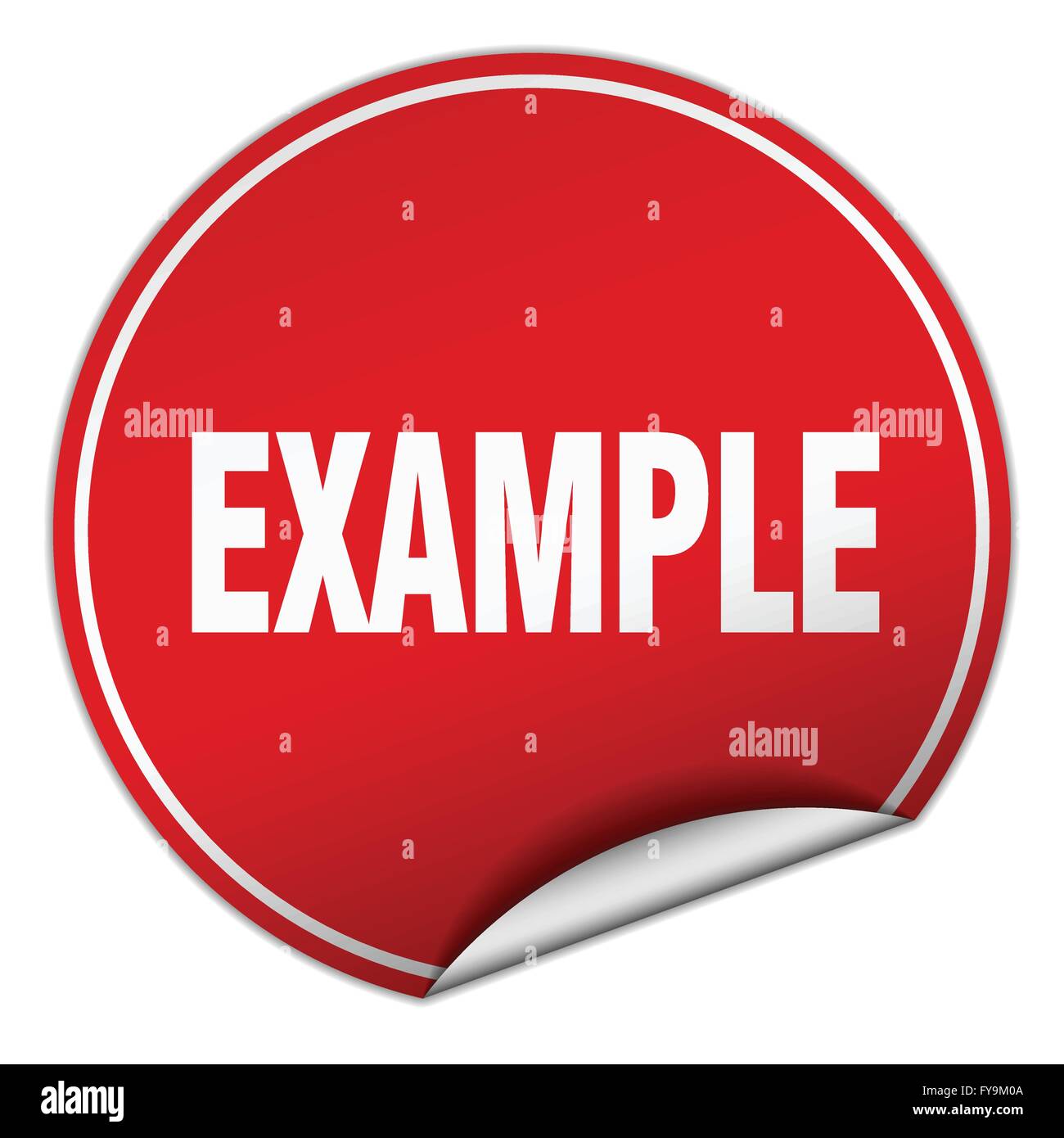 example round red sticker isolated on white Stock Vector Image & Art ...