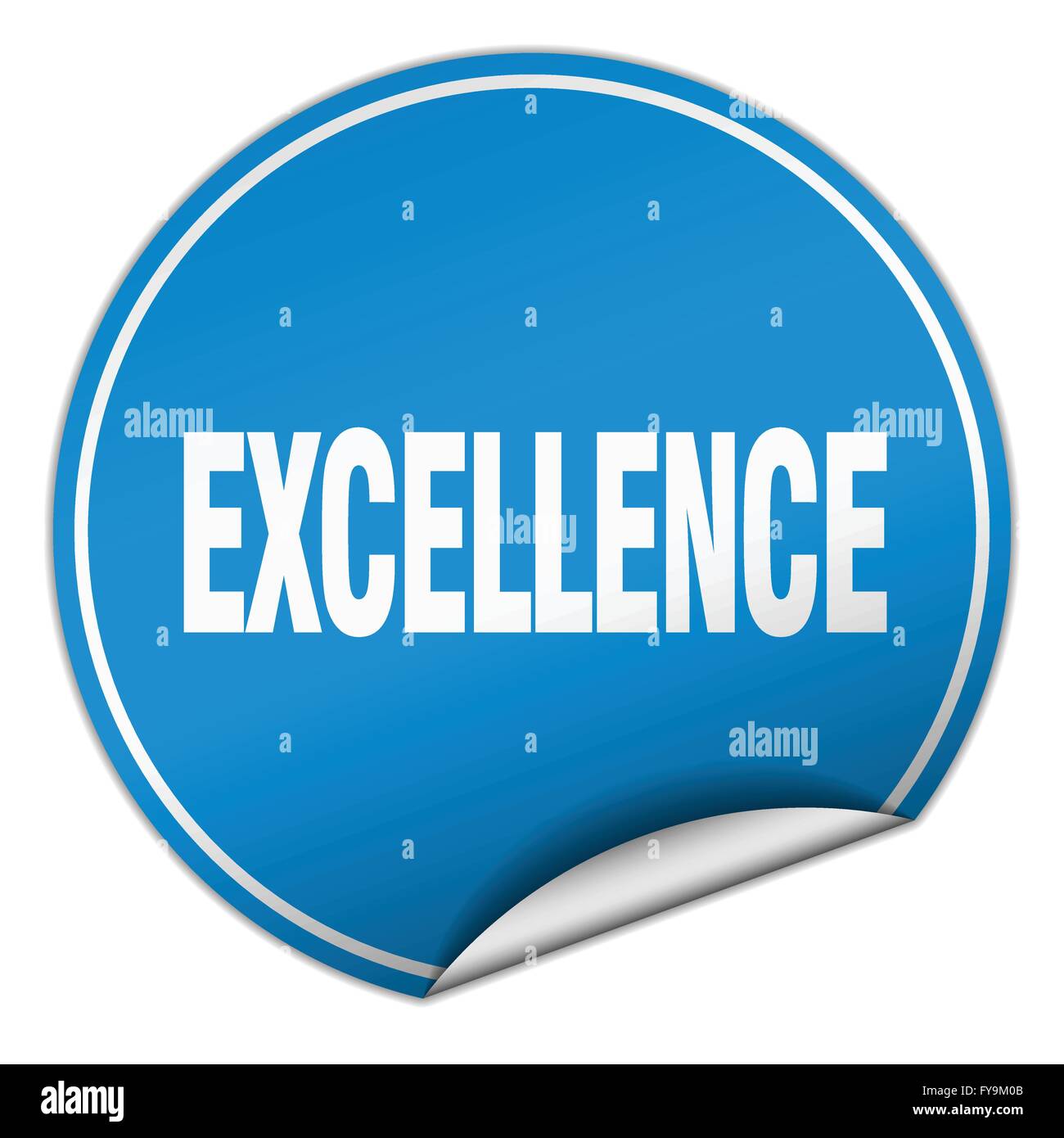 excellence round blue sticker isolated on white Stock Vector Image ...