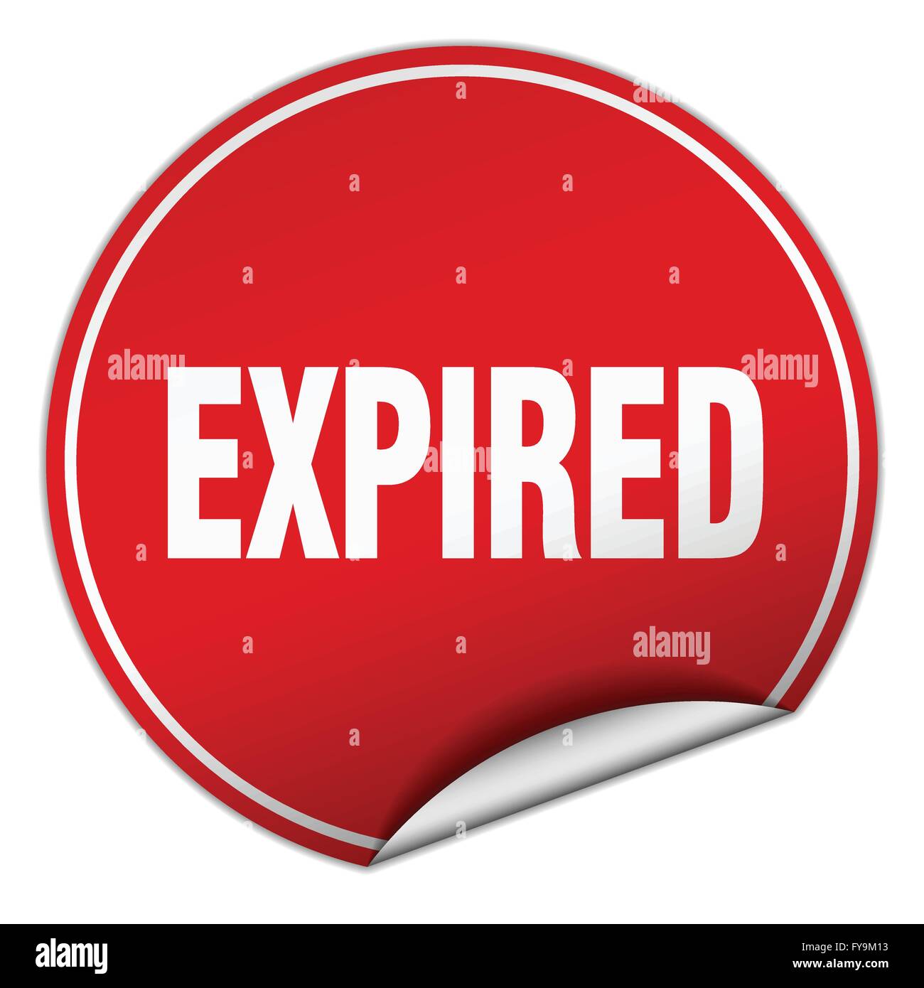 expired round red sticker isolated on white Stock Vector Image & Art ...