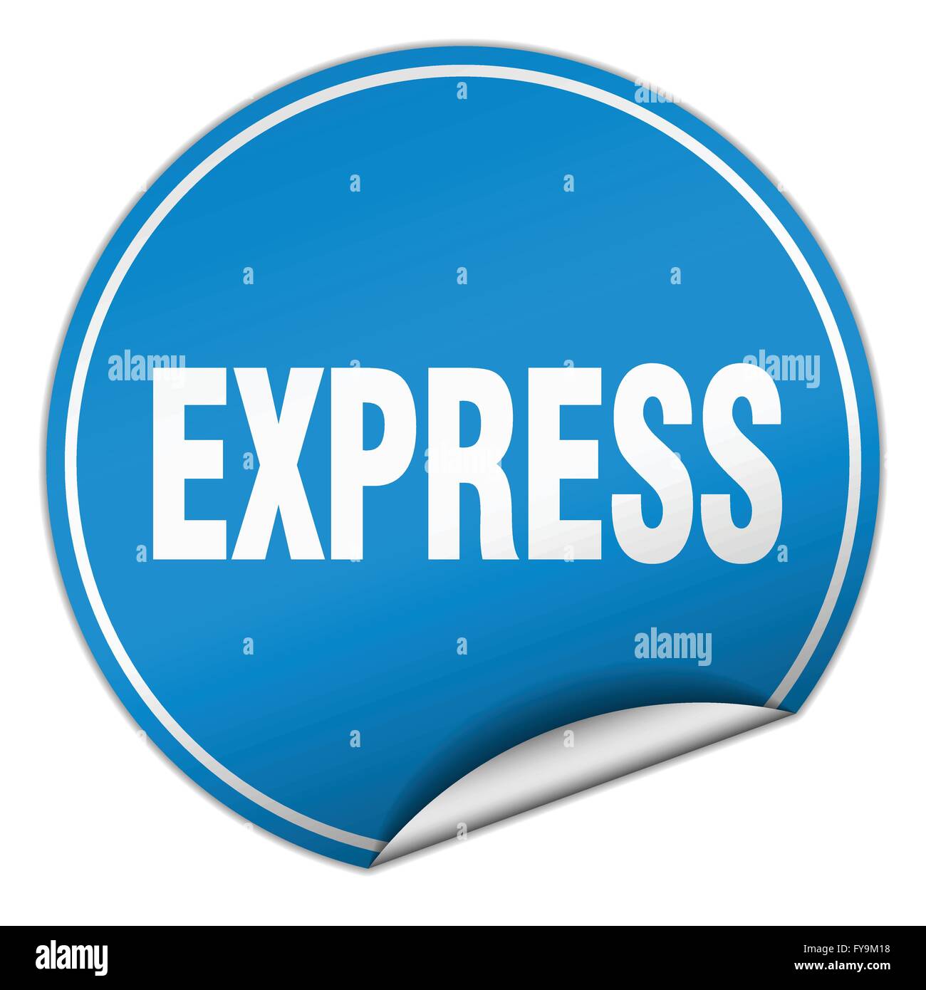 express round blue sticker isolated on white Stock Vector Image & Art ...