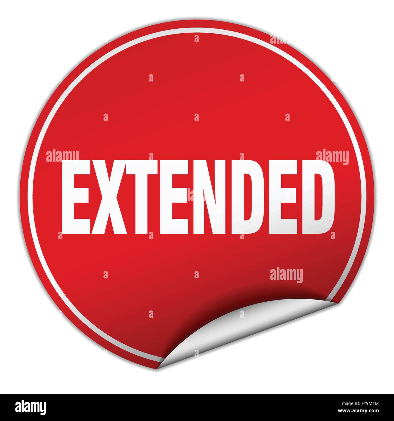 extended round red sticker isolated on white Stock Vector Image & Art ...