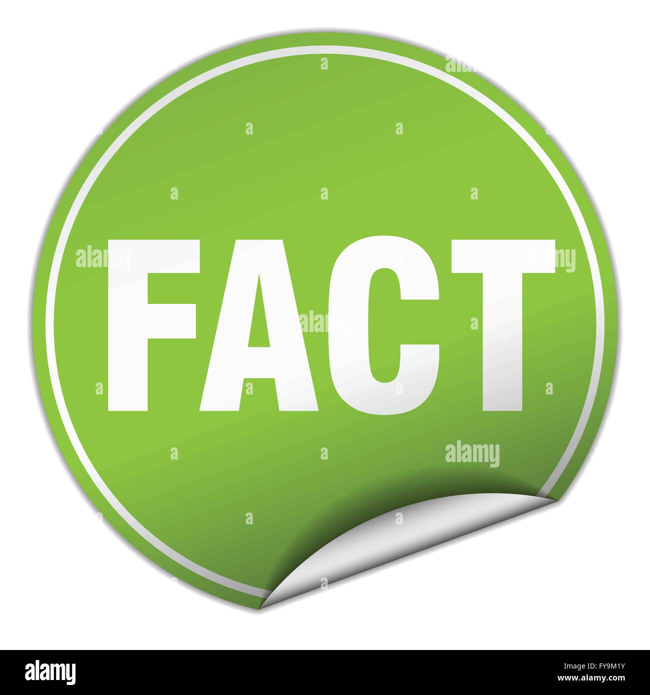 fact round green sticker isolated on white Stock Vector Image & Art - Alamy