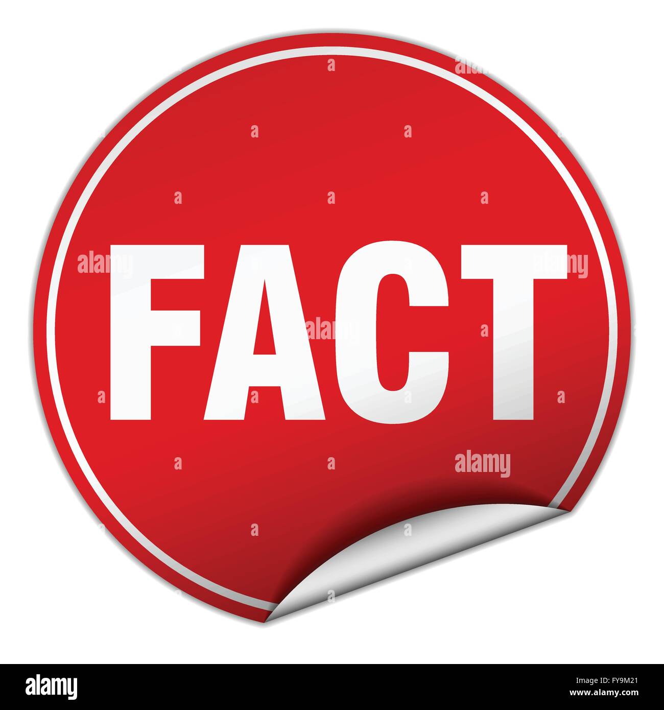 fact round red sticker isolated on white Stock Vector Image & Art - Alamy