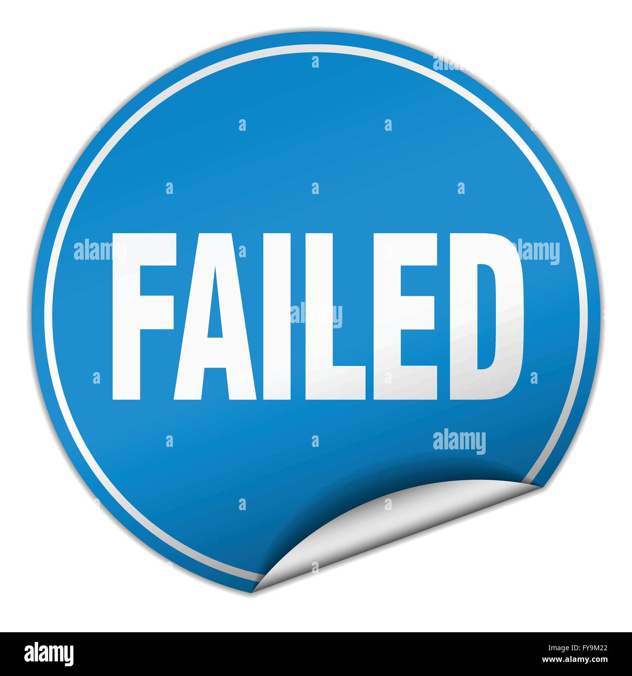 failed round blue sticker isolated on white Stock Vector Image & Art ...