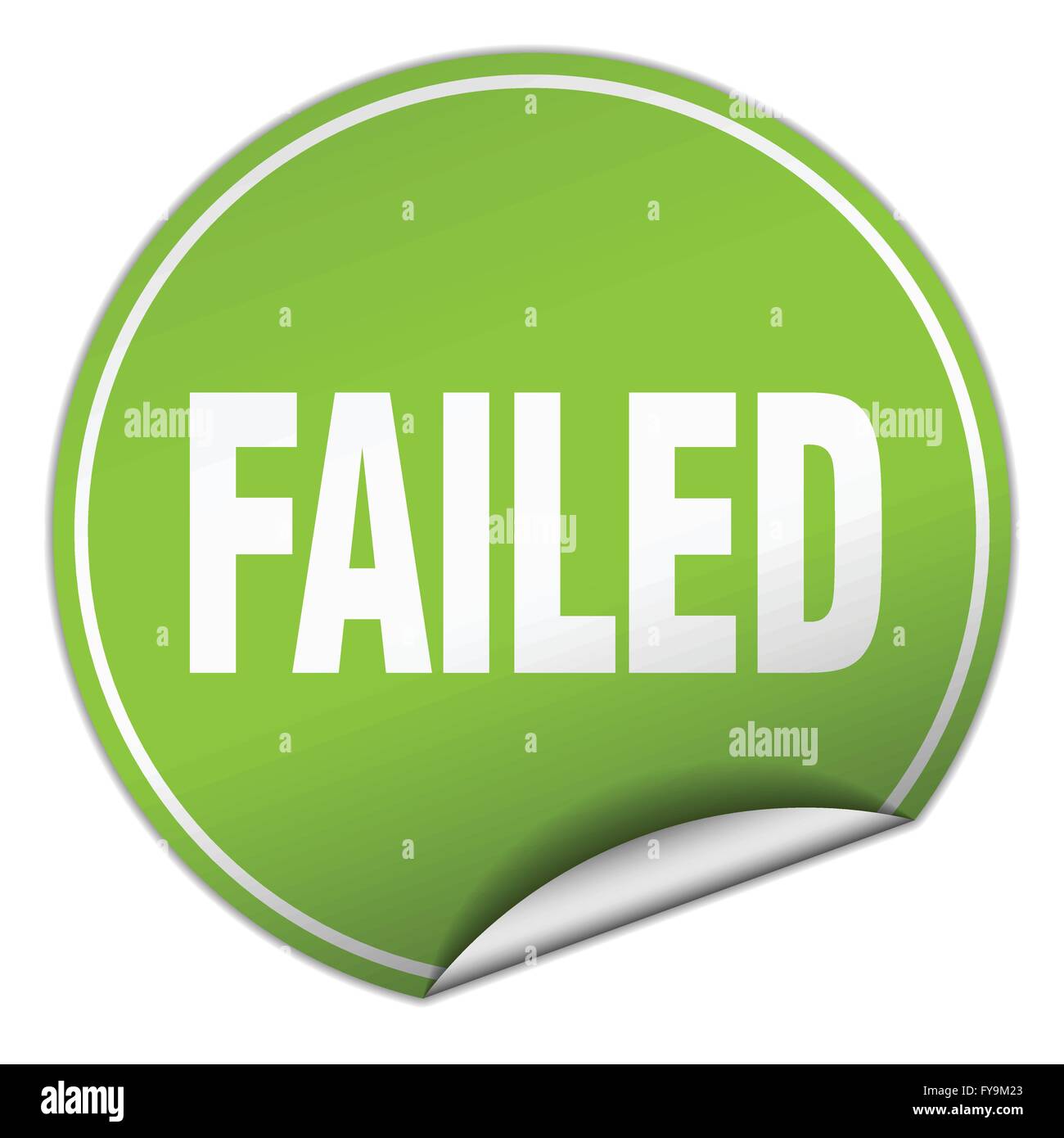 failed round green sticker isolated on white Stock Vector Image & Art ...