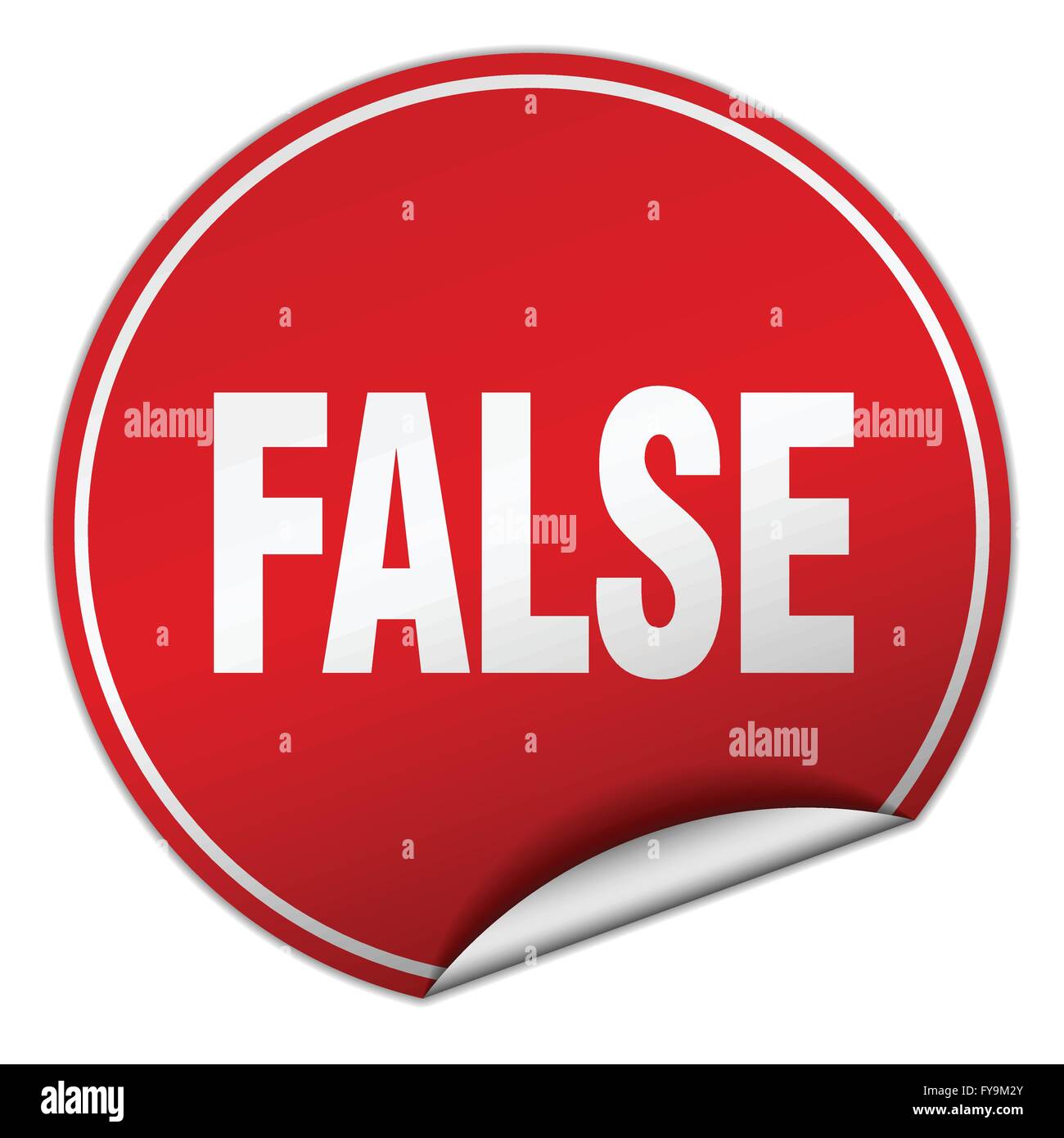 false round red sticker isolated on white Stock Vector Image & Art - Alamy