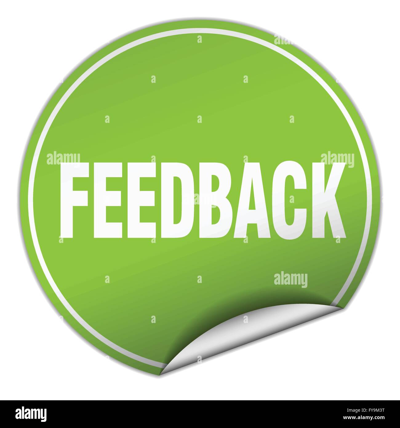feedback round green sticker isolated on white Stock Vector Image & Art ...