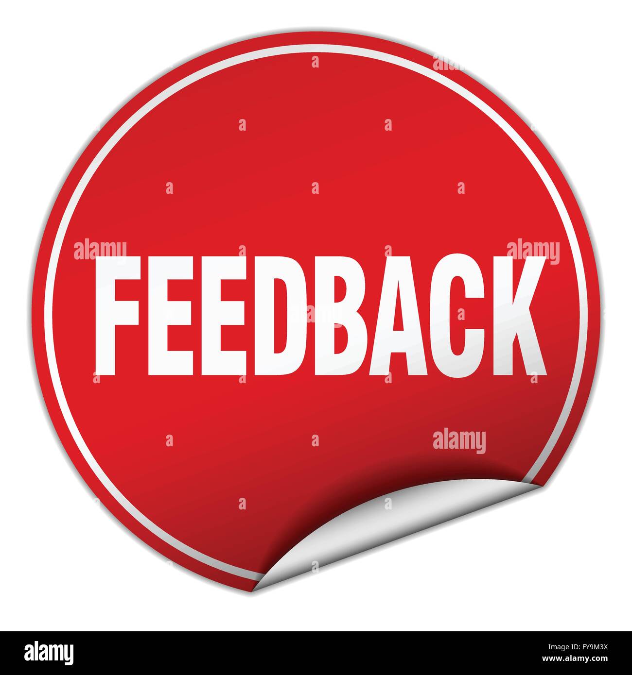 feedback round red sticker isolated on white Stock Vector Image & Art ...