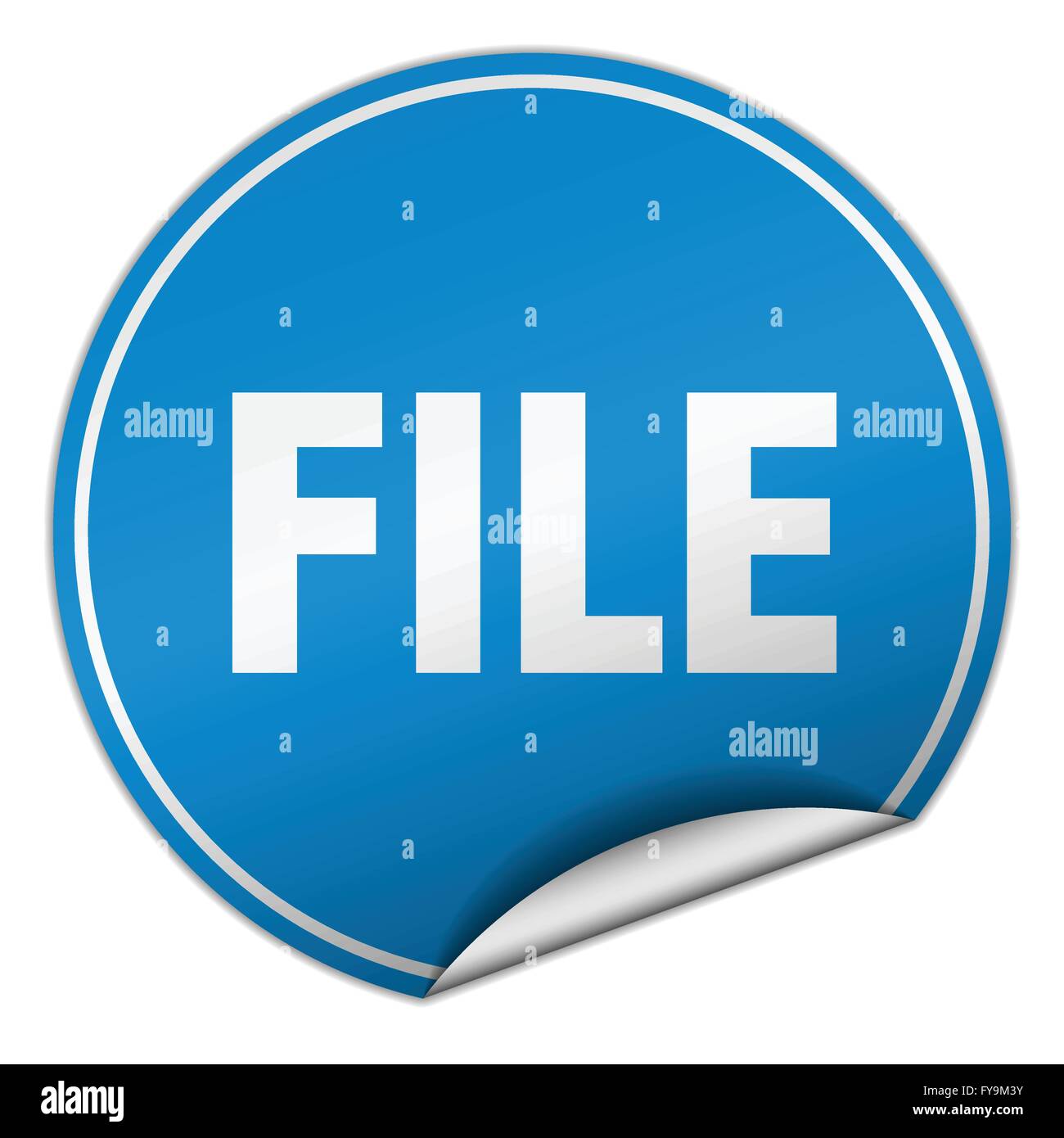 file round blue sticker isolated on white Stock Vector Image & Art - Alamy