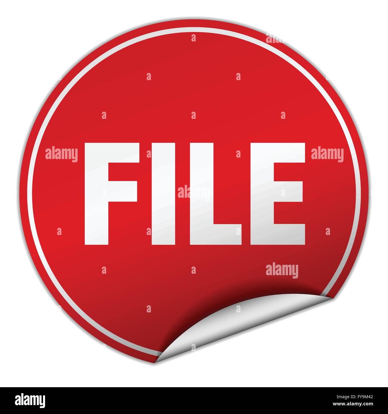 file round red sticker isolated on white Stock Vector Image & Art - Alamy