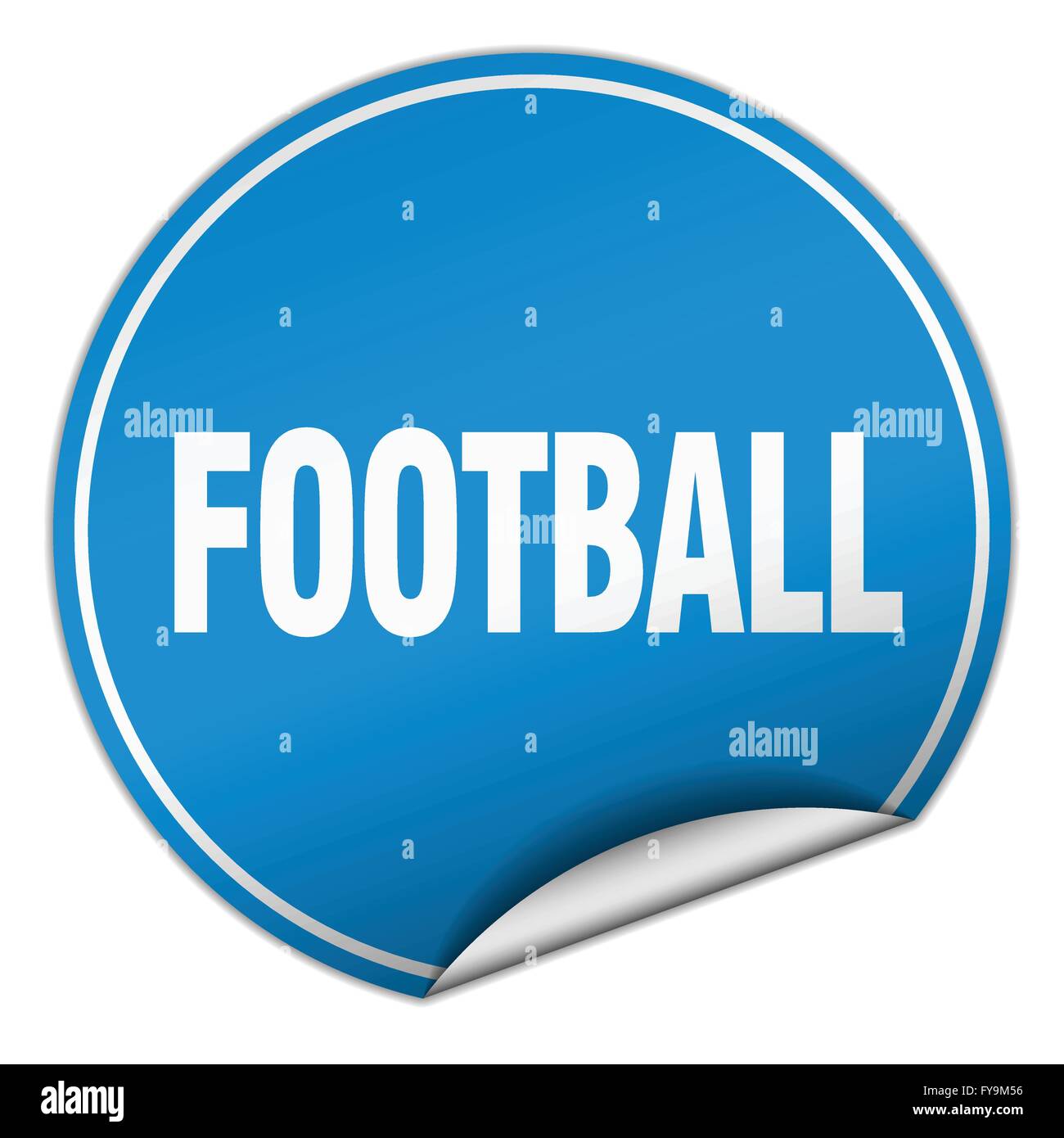 football round blue sticker isolated on white Stock Vector Image & Art ...