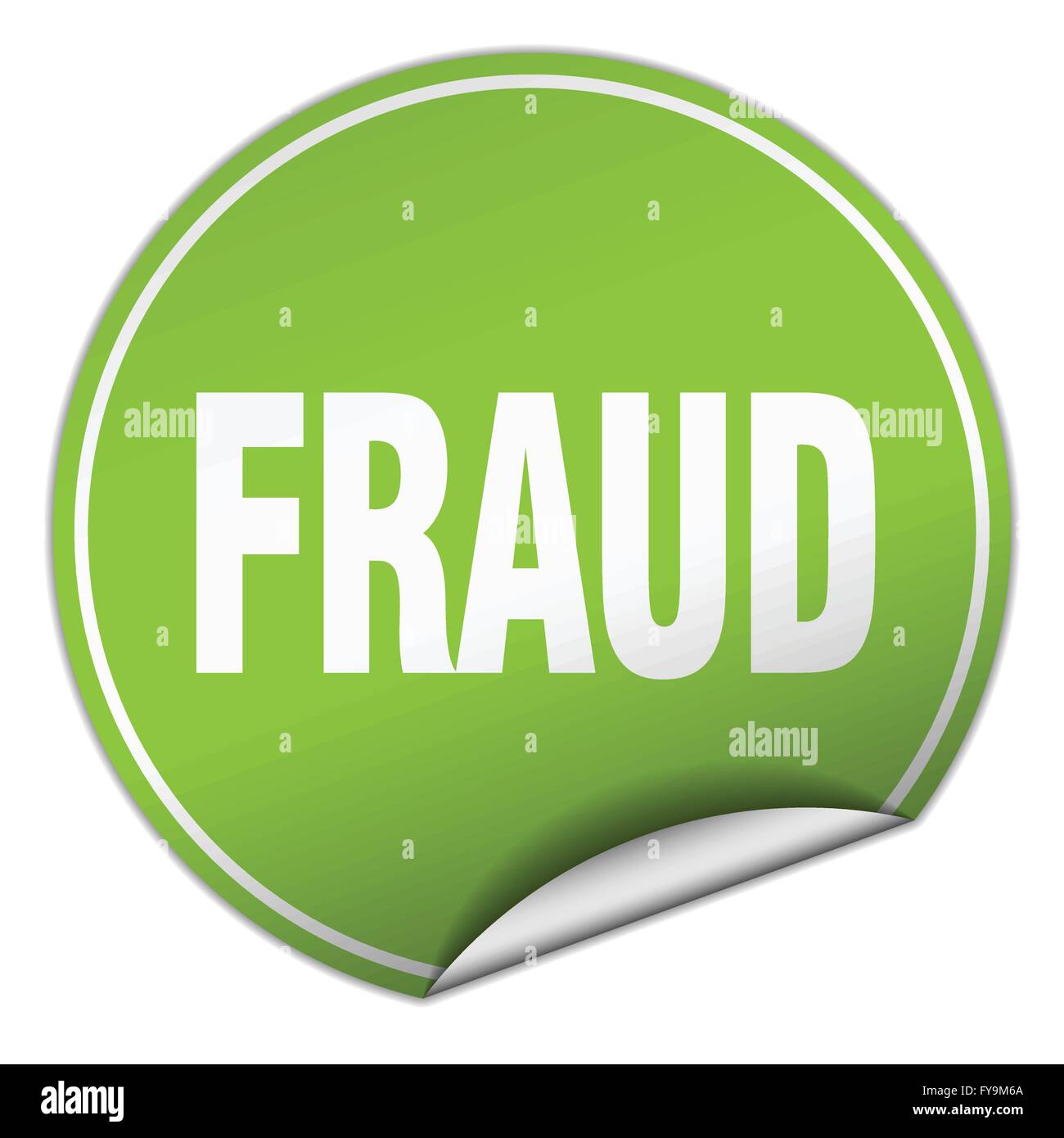 fraud round green sticker isolated on white Stock Vector Image & Art ...