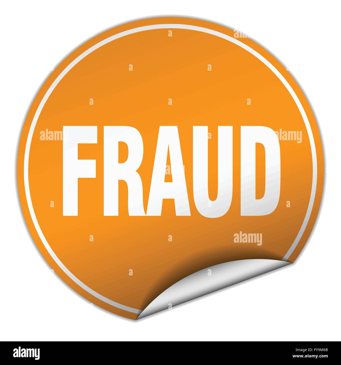 fraud round orange sticker isolated on white Stock Vector Image & Art ...