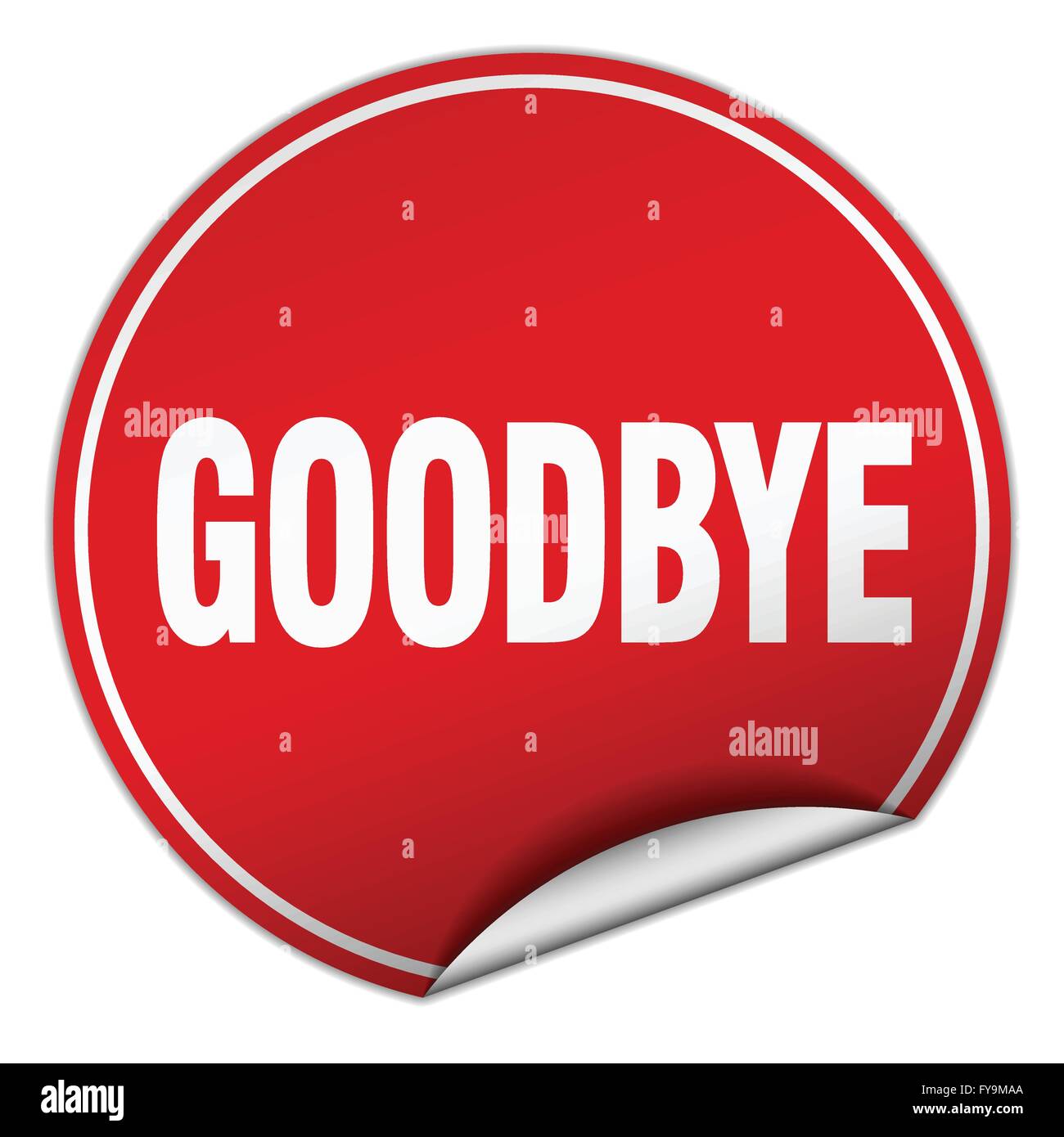 goodbye round red sticker isolated on white Stock Vector Image & Art ...