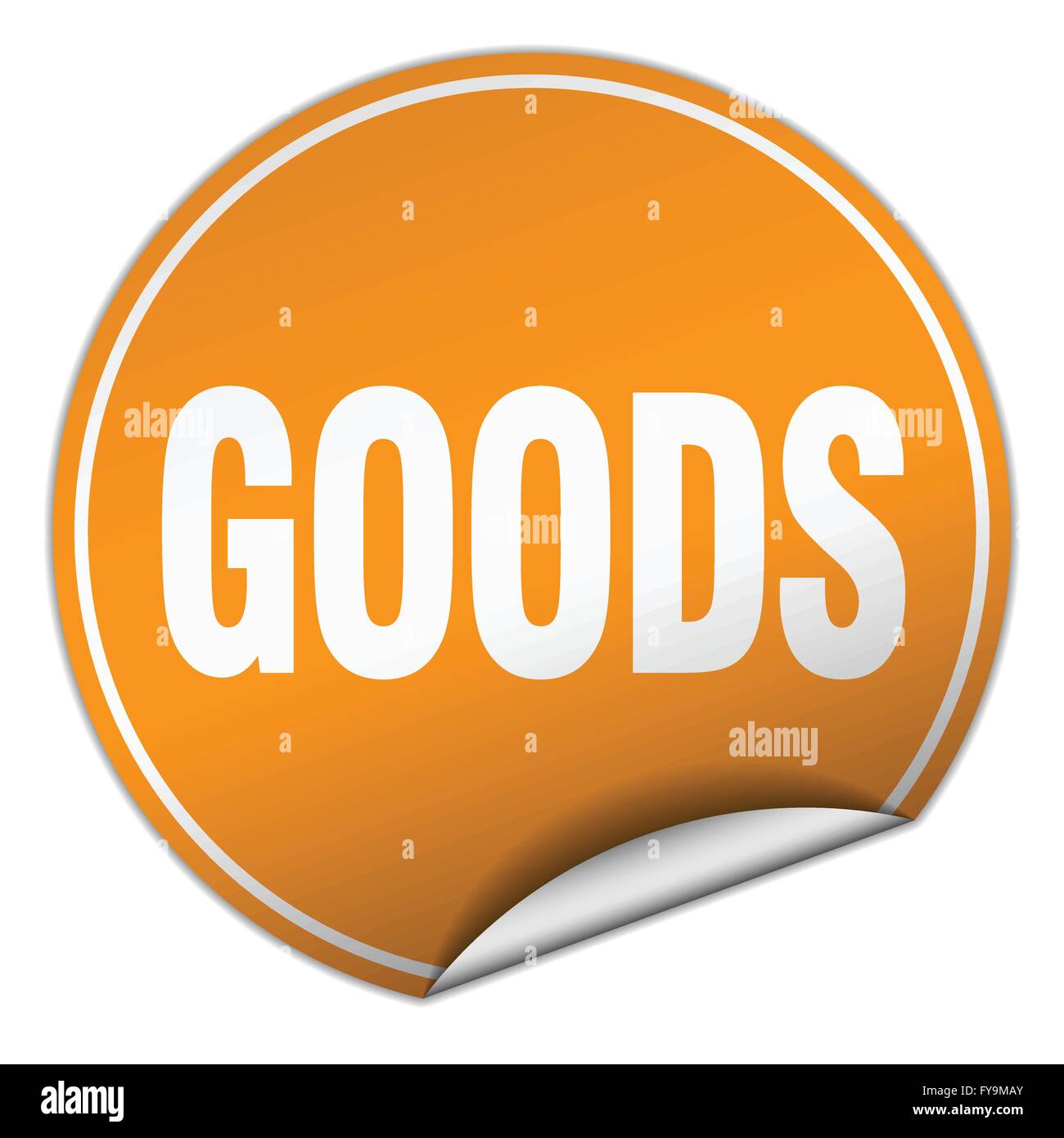 goods round orange sticker isolated on white Stock Vector Image & Art ...