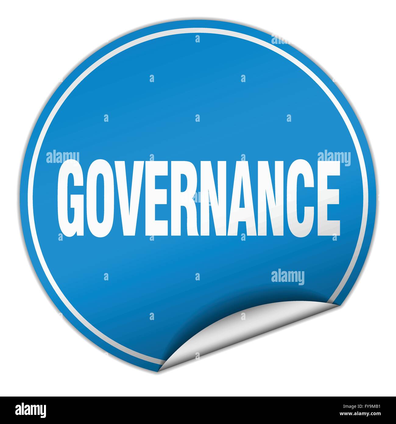governance round blue sticker isolated on white Stock Vector Image & Art - Alamy