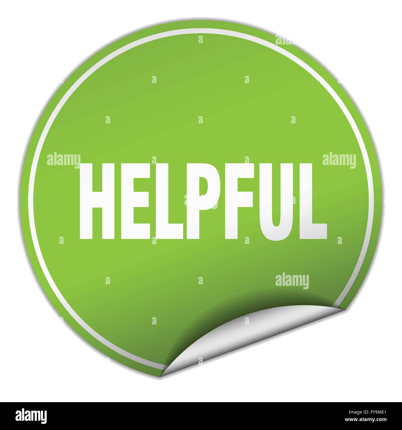 helpful round green sticker isolated on white Stock Vector Image & Art ...