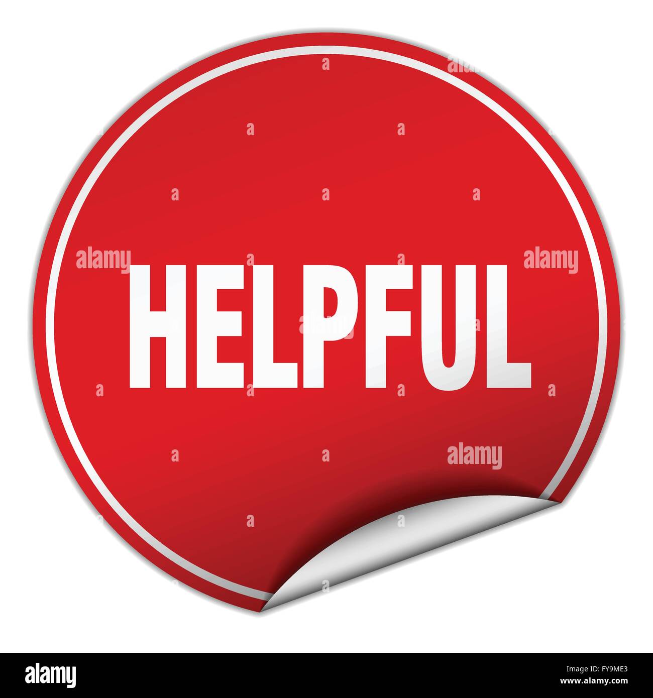 helpful round red sticker isolated on white Stock Vector Image & Art ...