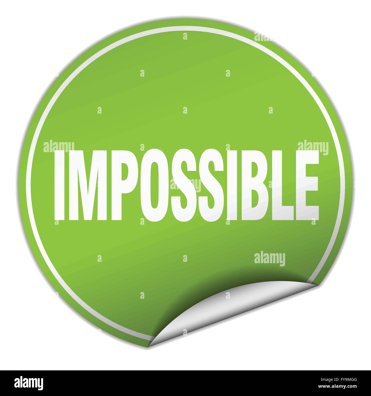 impossible round green sticker isolated on white Stock Vector Image ...