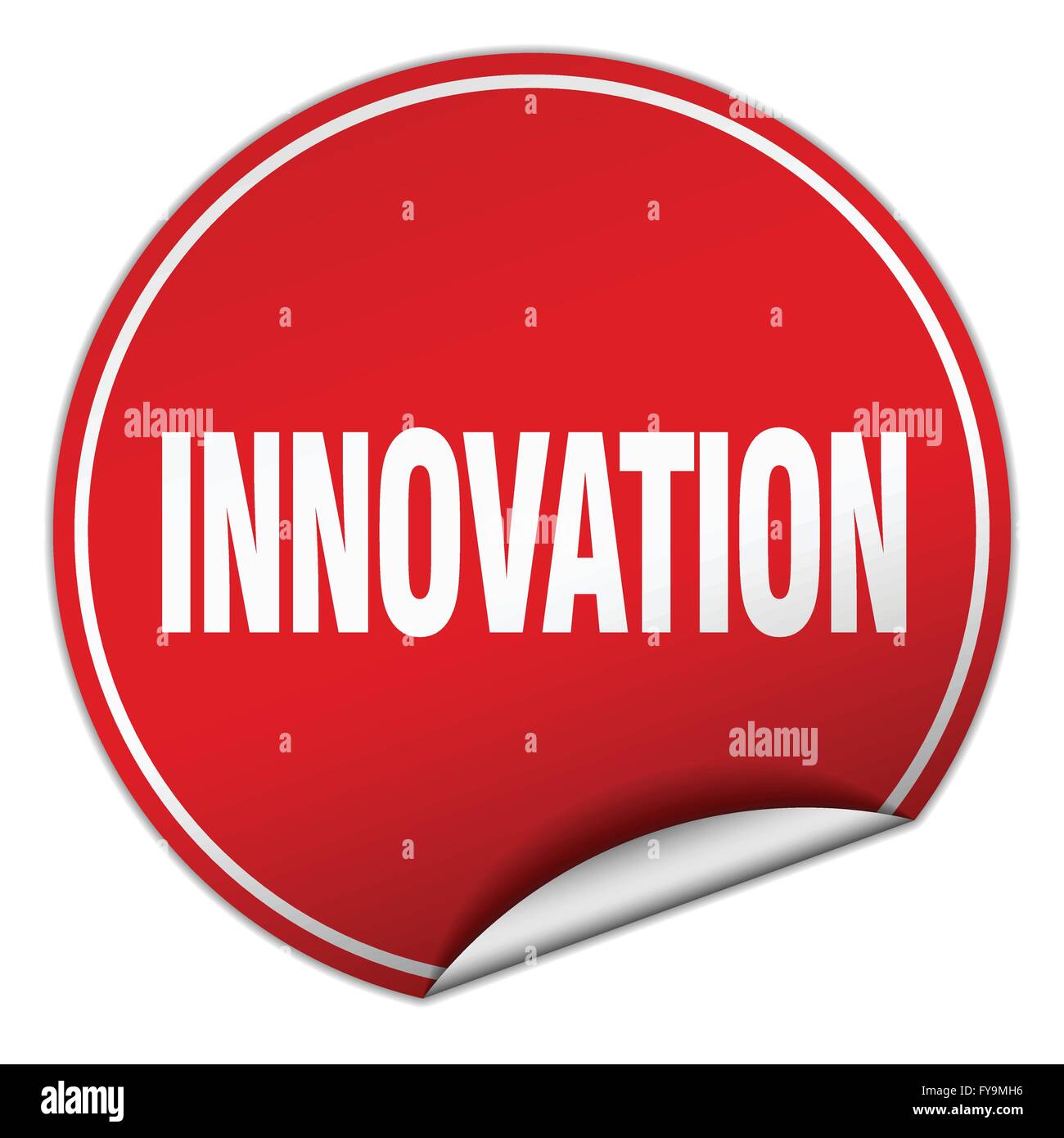 innovation round red sticker isolated on white Stock Vector Image & Art ...